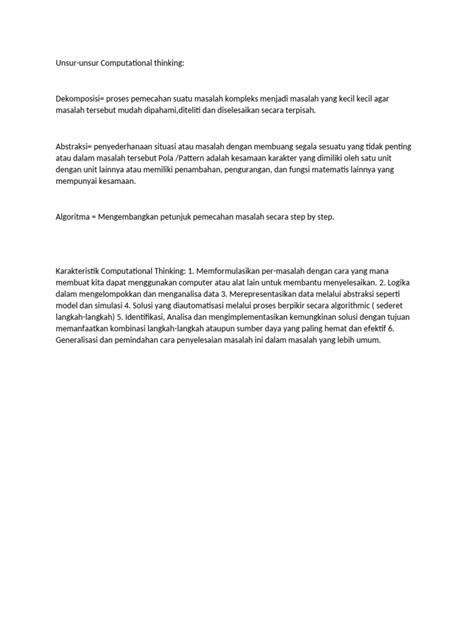 Dasar Dasar Computational Thinking Pdf Metode And Bahan Ajar Seni