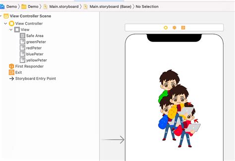 xcode 12 在 document outline 調整元件階層的相反 bug xcode 13 已修正） 彼得潘的 swift
