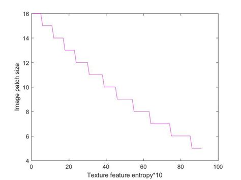 relationship between image texture entropy and image patch size