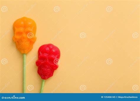 Candy In Shape Of Skull Stock Image Image Of Skull 125406145