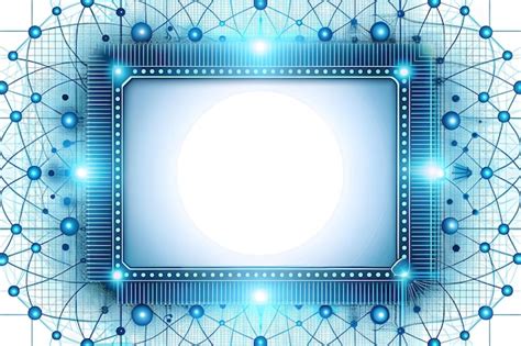 Flat Ai Driven Neural Network Frame Innovative Technology Concept With