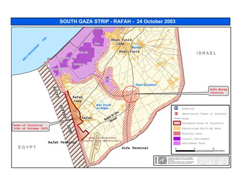 Occupied Palestinian Territories South Gaza Rafah Situation Map Ocha