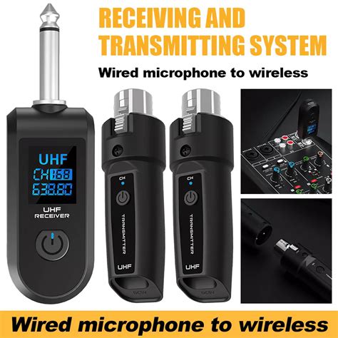 Uhf Wireless Microphone Converter Xlr Transmitter And Receiver