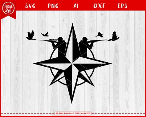 Compass Dove Pheasant Svg File Bird Hunting Svg Hunting Etsy