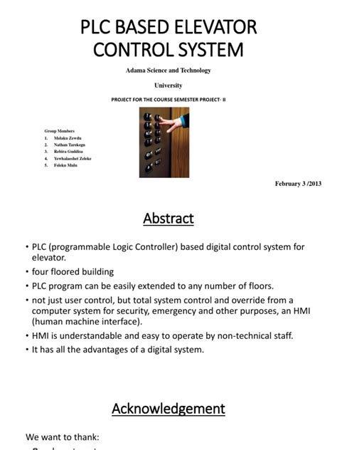 plc based elevator control system 1 pdf programmable logic