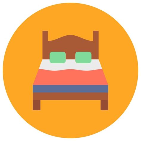 Premium Vector Double Bed Flat Illustration