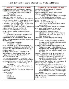 AP Macro Unit 6 Cheat Sheet By Jay Pom TPT