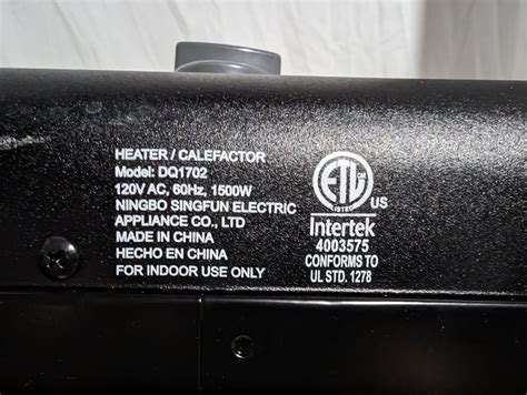 Utility 39milkhouse39 Style Electric Space Heater Dq1702 Ebay Intertek