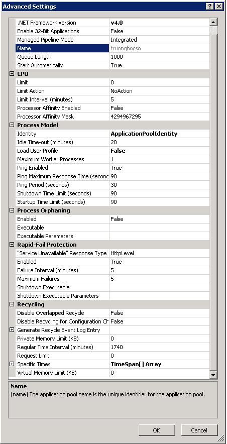 Asp Net IIS 7 App Pool Optimization Stack Overflow