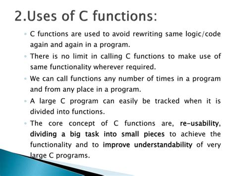Function C Programming Ppt