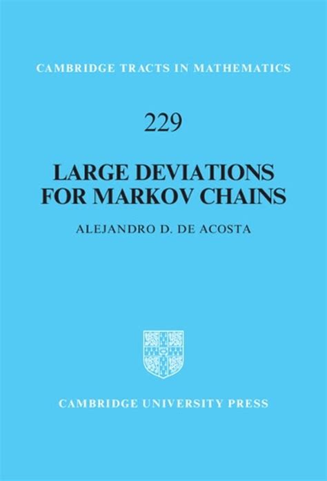 Large Deviations For Markov Chains By Alejandro D De Acosta Hardcover 9781316511893 Buy