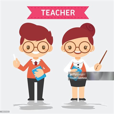 Cute Teacher Vector Illustration High Res Vector Graphic Getty Images