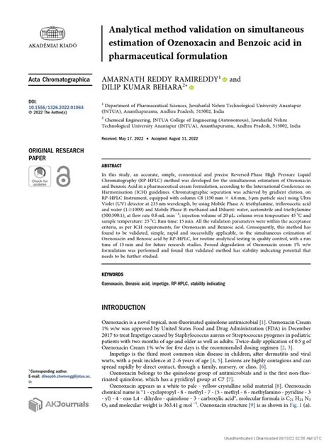 Analytical Method Validation On Simultaneous Estim Download Free Pdf