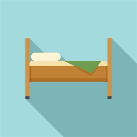 Premium Vector Sleeping Bed Icon Flat Illustration Of Sleeping Bed Vector Icon For Web Design