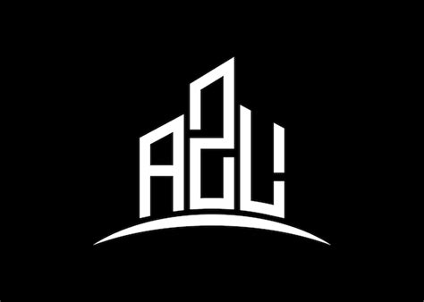 Premium Vector Letter Azl Building Vector Monogram Logo Design Template Building Shape Azl