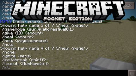 0121 Mcpe Mod Showcase Commands Mod Youtube