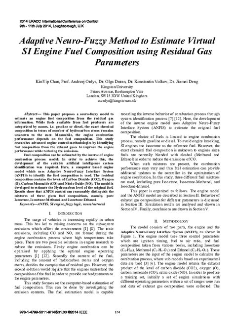 pdf adaptive neuro fuzzy method to estimate virtual si engine fuel composition using residual