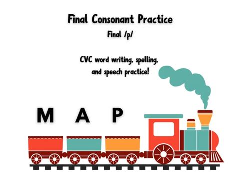 Cvc Word Trains Final P Practice By Rebelry Designs Speech Therapy