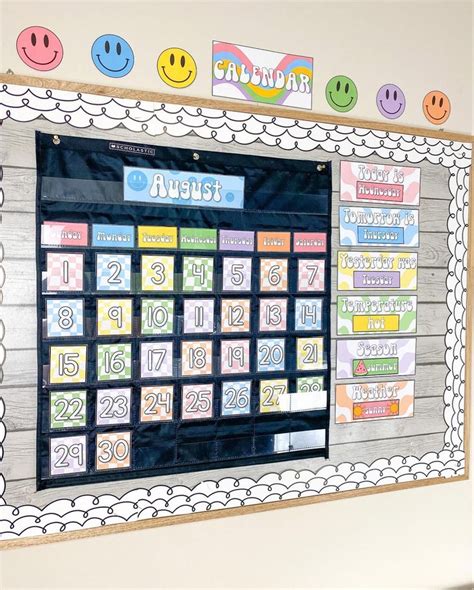 Retro Pastel Classroom Decor Calendar Kit Calendar Kit Classroom Decor Classroom Calendar