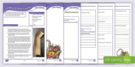 Cardboard Roller Coaster Stem Challenge Ι Materials And Forces