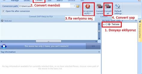 Flash Exe Swf Dosyasını Fla çevirme