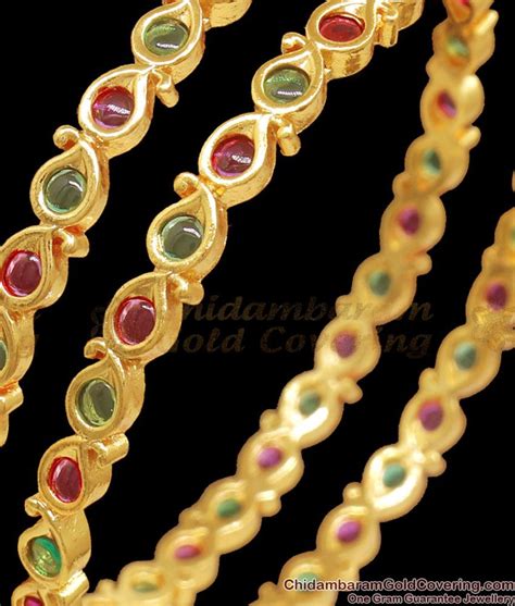 Br2054 26 Size Premium Kemp Stone Gold Bangles Design For Women