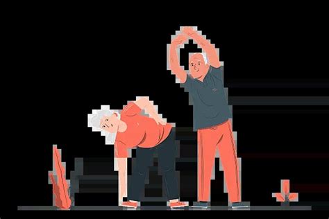 活跃的老年人插画 花瓣网