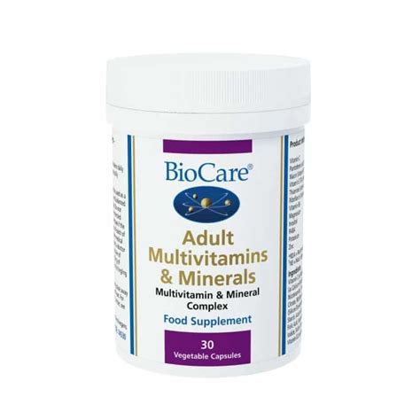 Biocare Adult Multivitamins And Mineral 30 Capsules Edinburgh Centre