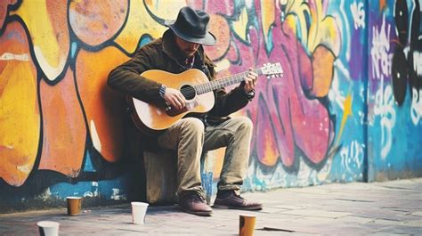 Free Street Musician Playing Image Street Musician Guitar