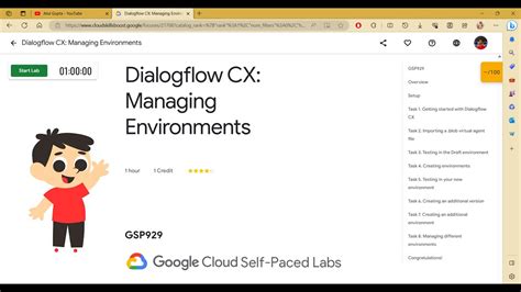 Dialogflow Cx Managing Environments Gsp929 Thearcadegame Qwiklabs Youtube
