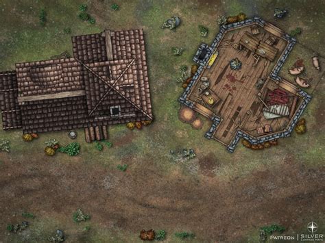 Burning Town Map Pack R Battlemaps