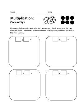 Multiplication Using Circle Arrays By Rachel Raines TPT