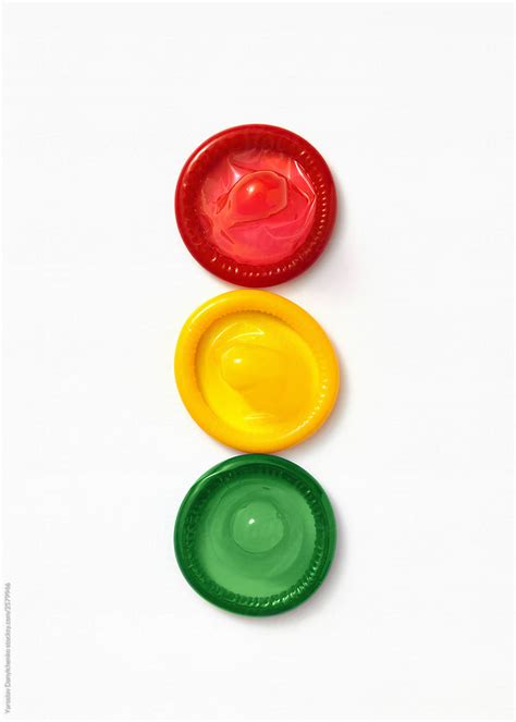 Colored Condoms As A Traffic Light By Stocksy Contributor Yaroslav Danylchenko Stocksy