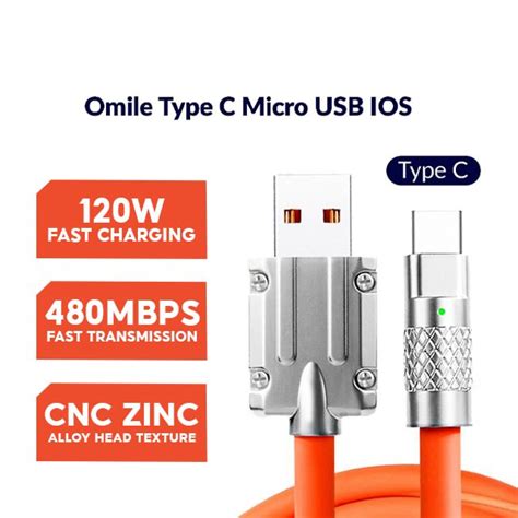 Shopee Choice W Metal Usb Protection Fast Charging Usb Cable For Micro Type C Silicone