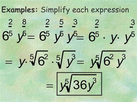 5 7 Rational Exponents Ppt