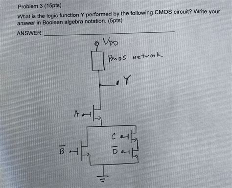 Solved Please Help With The Following CMOS Circuit Problem Chegg