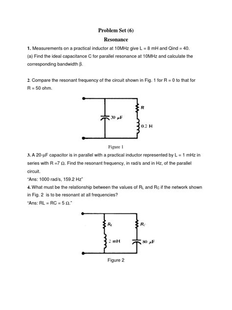 Resonance Pdf Series And Parallel Circuits Resonance