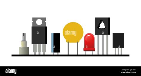 Set Of Radio Components Logo And Logotype Element For Radio Circuit