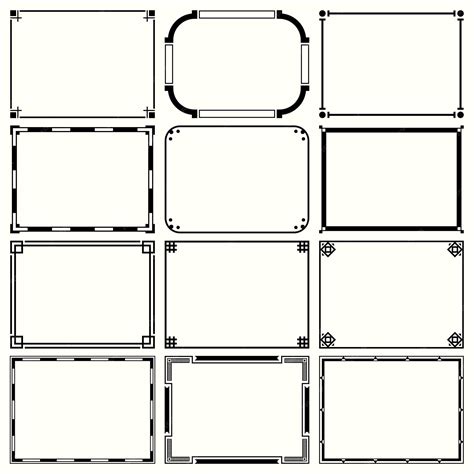 Premium Vector Decorative Simple Frames Set 14 Premium Vector Decorative Simple Frames Set 14