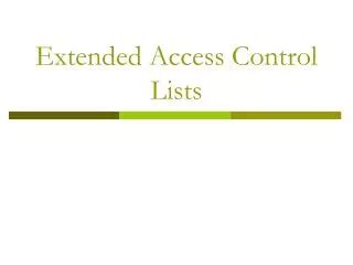 PPT Access Control Lists PowerPoint Presentation Free Download ID