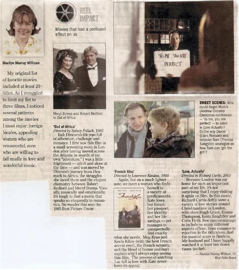 Favorite Movies Marilyn Murray Willison