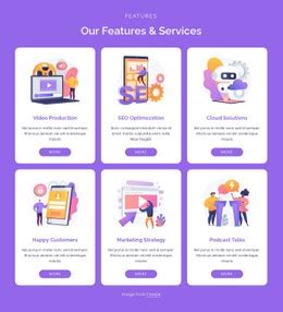 Features CSS Templates Nicepage