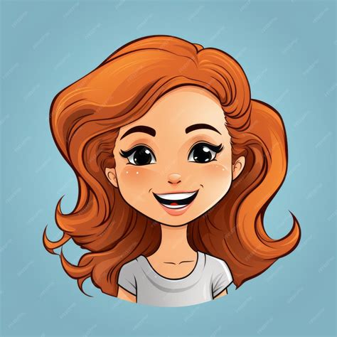 Premium Ai Image Cartoon Girl With Red Hair Smiling