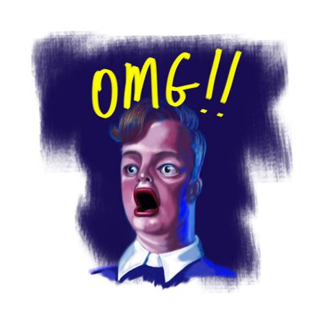 Omg Dude In Shock Funny Caricature Meme Humor T Shirt Teepublic