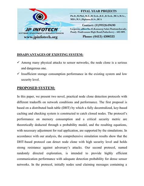 on the node clone detection in wireless sensor networks docx