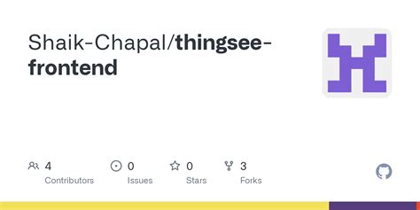 Github Shaik Chapalthingsee Frontend