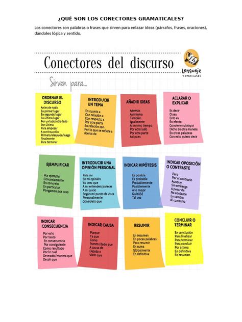 Conectores Gramaticales Pdf