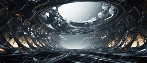 Premium Ai Image Futuristic Metal Structure Abstract And Bold Metallic Geometry Crafting The