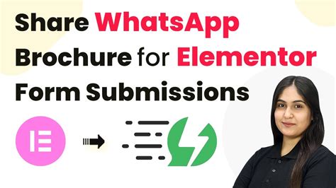 How To Share Whatsapp Brochure For Elementor Form Submissions Using