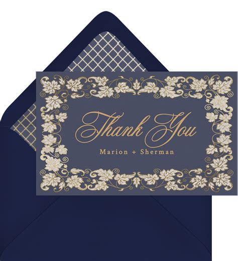 Oak Leaf Border Thank You Notes